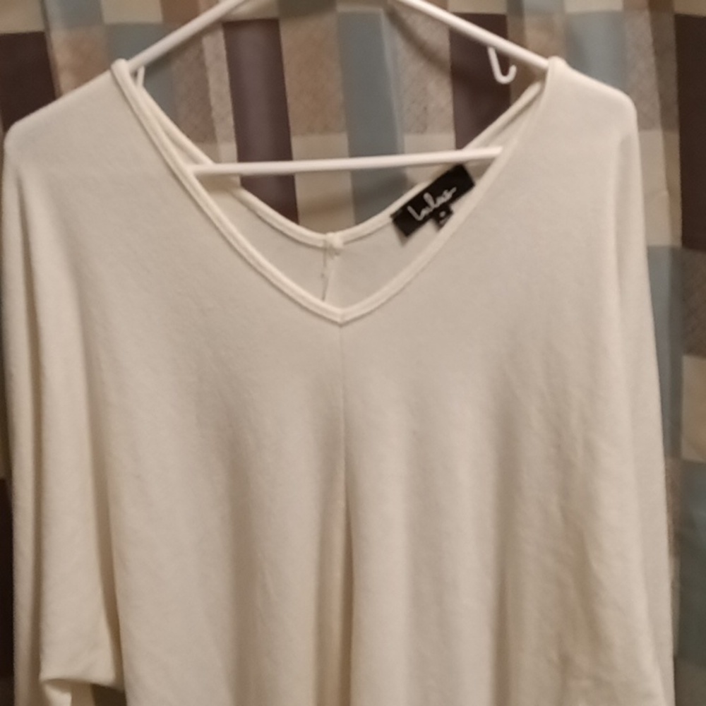 Lulus Polyester Spandex Rayon Blend Long Sleeve V-Nec… - Gem